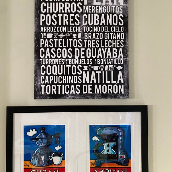 Cuban Food Poster Red Word Art Food Art Print DIGITAL DOWNLOAD - Etsy