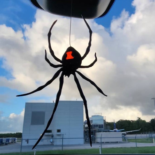 Black Widow Spider Car Charm. Cool and Stylish Car Accessory. Stained ...