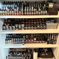 Corner Paint Stand for 25 Citadel Gamesworkshop Paints 5 Tiered Desk ...