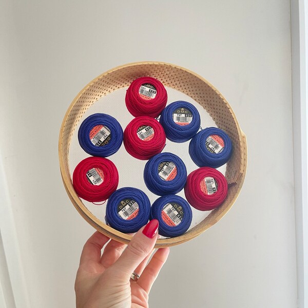 Part 1- Size 8 DMC Perle Cotton Ball- 1 (one) Unit Ball (C0LORS From 01 ...