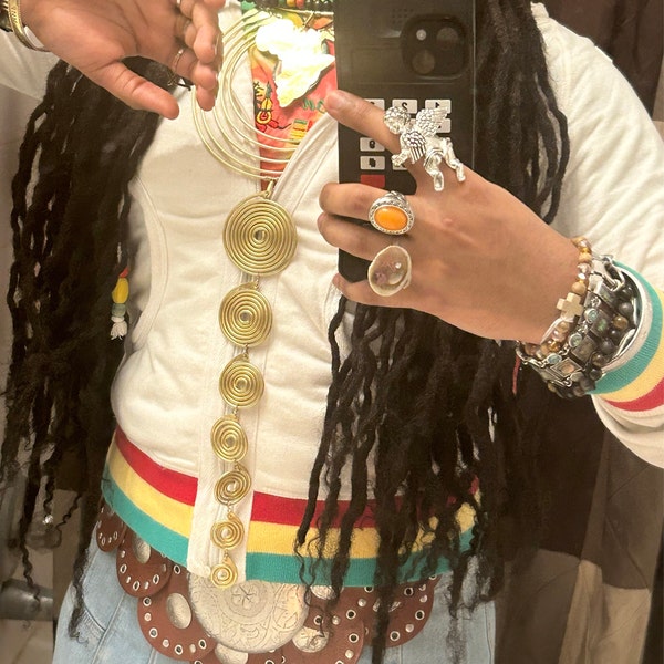 African Cowrie Shell Rings Tribal Rings African Jewelry Adjustable ...