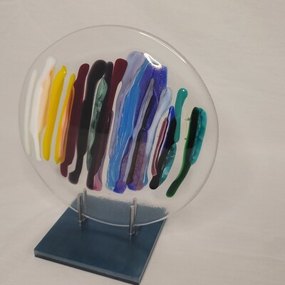 Aqua Wire Fused Glass Display Stand Small - Etsy UK