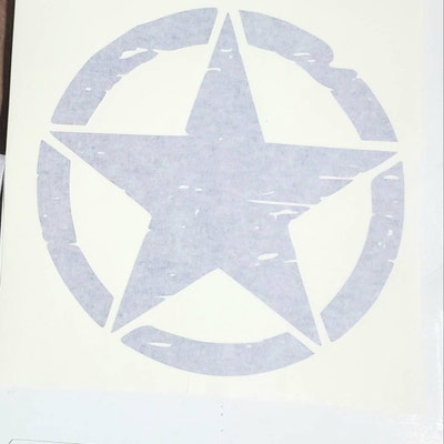 Distressed Star. Vinyl Decal - Etsy