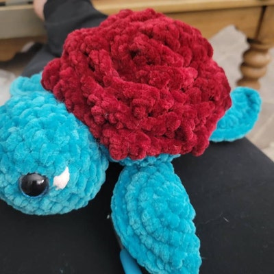 Rose Turtle Crochet Pattern PDF Download Beginner Friendly - Etsy