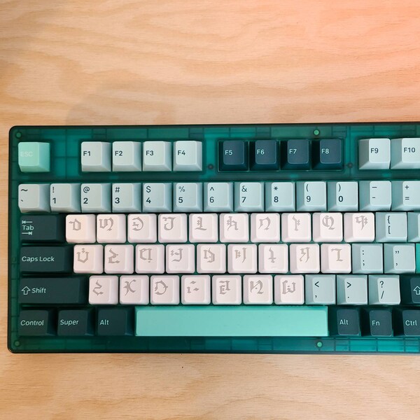 Teyvat Alphabet Keycap Set - Etsy