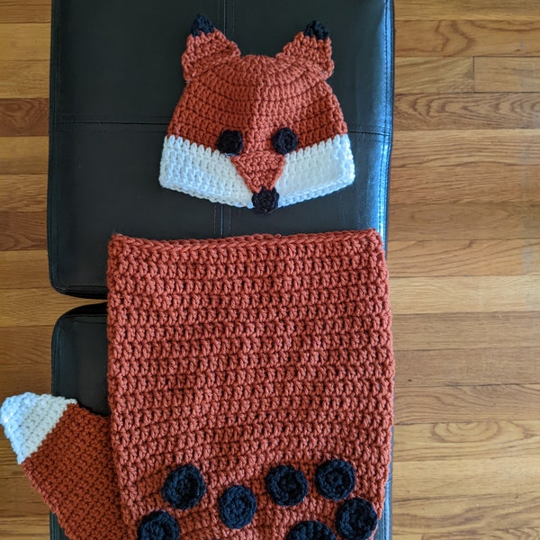 Finley the Fox Cocoon and Hat Set Crochet Pattern - Etsy