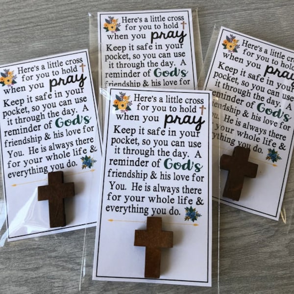 CROSS - PRAYER Handheld Charm- Sweet Thoughts Gift, Mom, Friend ...
