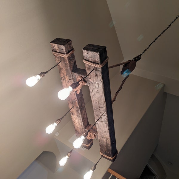 Rustic Antique Double Tree Yoke Hitch With LED Lanterns/mason Jars or ...