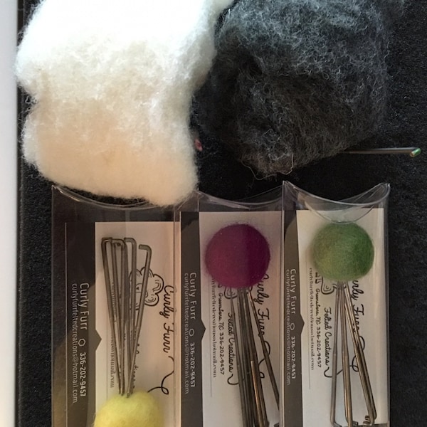 Felting Needles Set of Six, Needle Felting Spiral and Star Needles ...