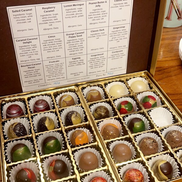 Assorted Truffles, Dipped in Chocolate, Bonbon, Truffle, Made to Order ...