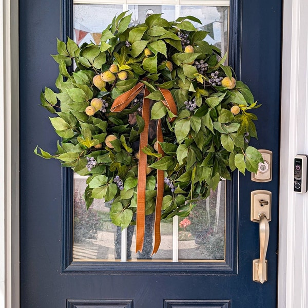 Elegant Cedar Wreath,winter Greenery Wreath,simple Christmas Wreath ...