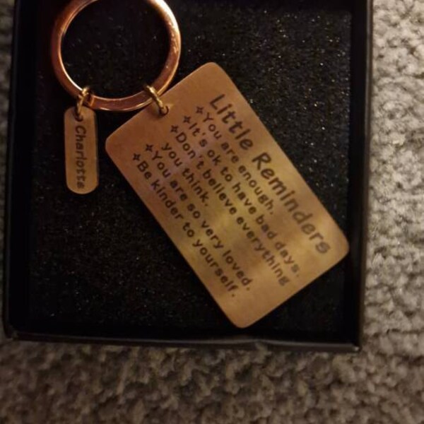 Little Reminders Keychain, Mental Health Gift, You Are Enough ...