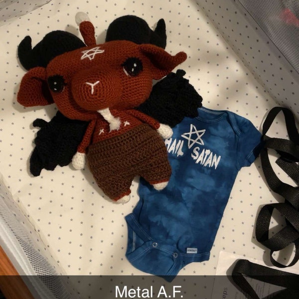 M is for Mothman Baby Onesies®, Witchy Occult Satanic Cryptid Goth Punk ...