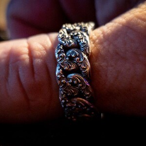 Jesus Christ Men Ring, Religious Signet Ring, IHS Patterned Men Ring ...