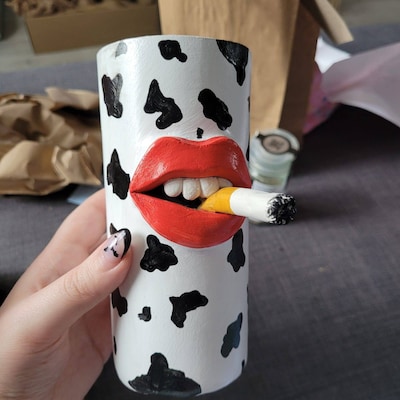 Quirky Lip Mouth Pot Home Decor - Etsy