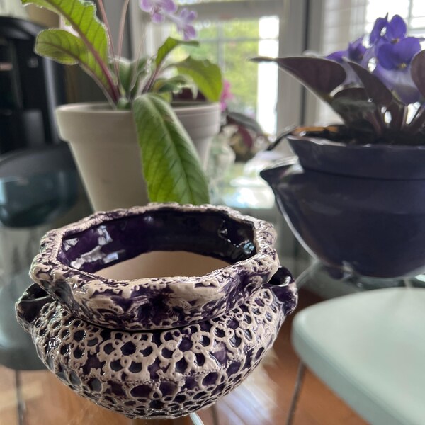 Ruffle Violet Pot small Kaleidscope - Etsy