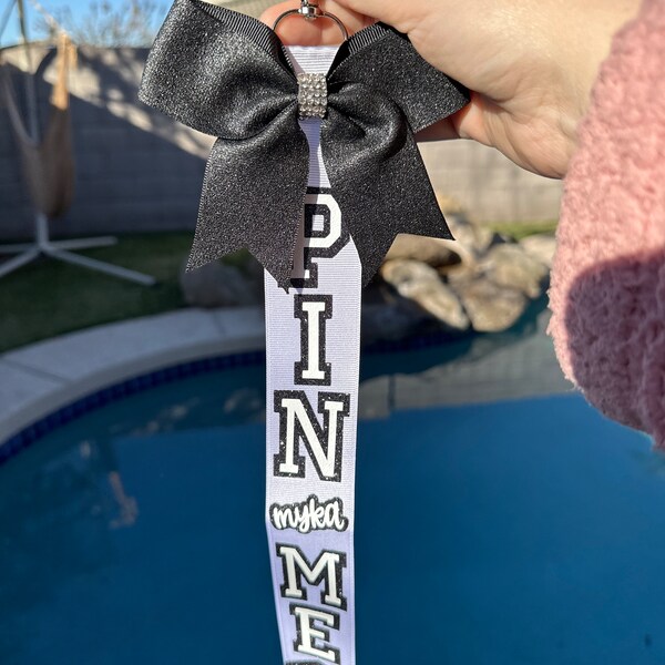 PIN ME Ribbons, Personalized Keychain for Backpacks and Athlete Gifts ...