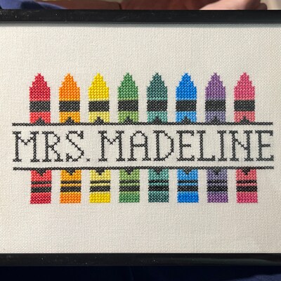 Custom Teacher Cross Stitch Pattern PLEASE READ DESCRIPTION - Etsy