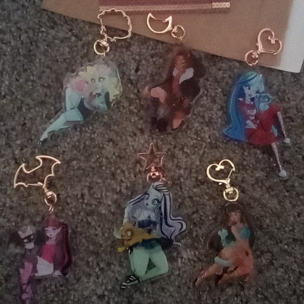 Monster Girl High Acrylic Keychains - Etsy