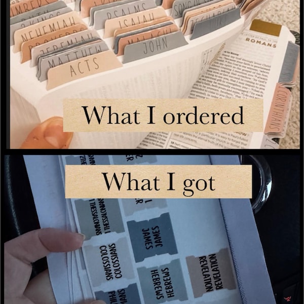 Glossy Vinyl Bible Tabs With Placement Guide for Bible Study - Etsy
