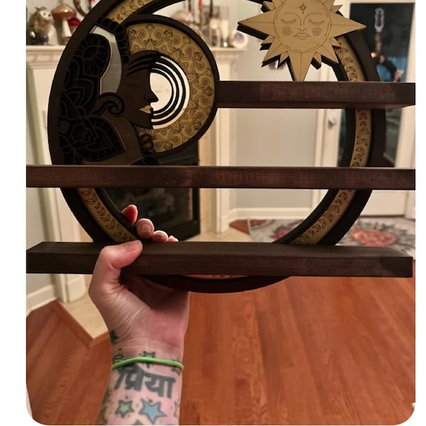 Coppermoon Sun and Moon Altar Shelf Magic Altar, Spiritual Altar Items ...
