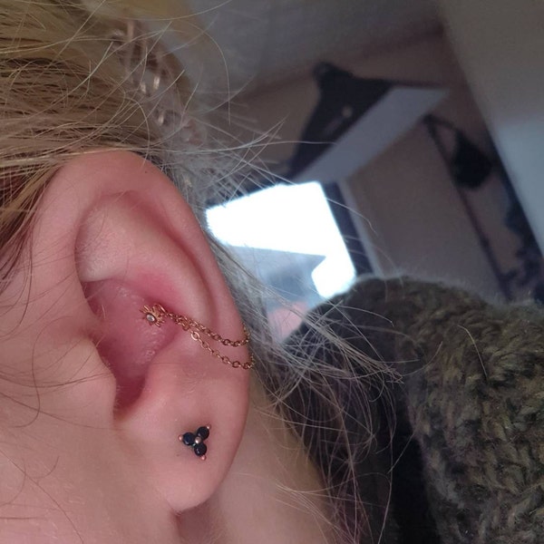 Conch Chain,box Chain, Ear Piercing Chain, Conch Piercing/conch ...