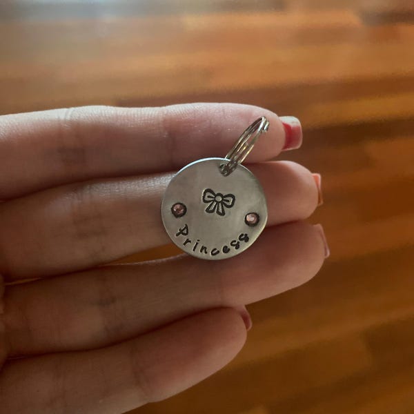 Pewter Pet Tag Organic Unique Special Rust-proof ID Tag Silver-tone ...