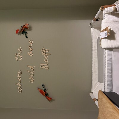 Where the Wild One Sleeps Signage, Wall Art, Wooden/ Acrylics Name Sign ...