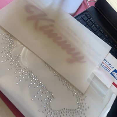 Your Name Custom Personalized Rhinestone Hotfix Glitter Foil Transfer ...
