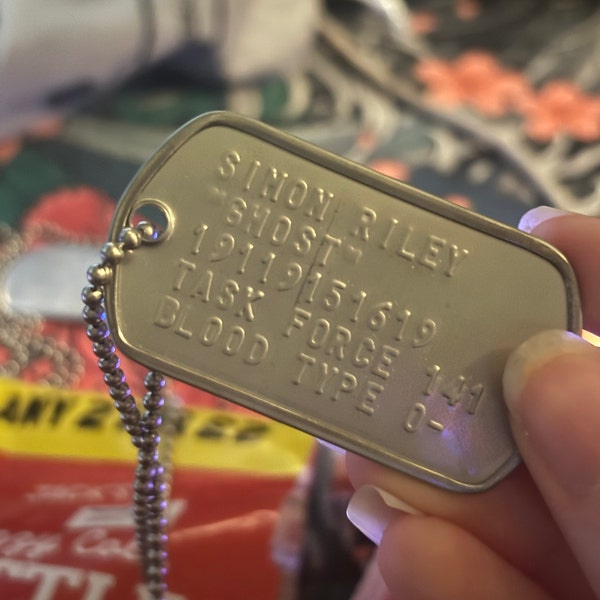 Simon 'GHOST' Riley US Military Dog TAGS - Detailed Replica Collector ...