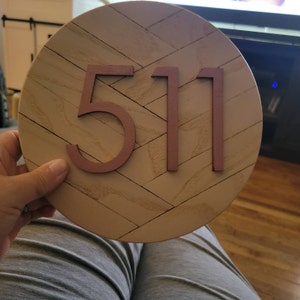 Framed House Numbers Sign Horizontal Number Vertical, Square Custom ...