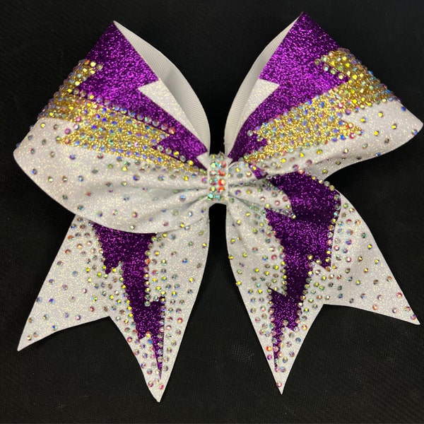 Cheer Bow Design awareness Tails SVG Rhinestone Template Also for Pom ...