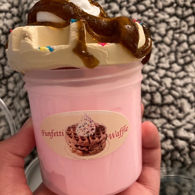 Funfetti Waffle DIY Slime Cake Scented Clay Sprinkles Asmr Stress ...