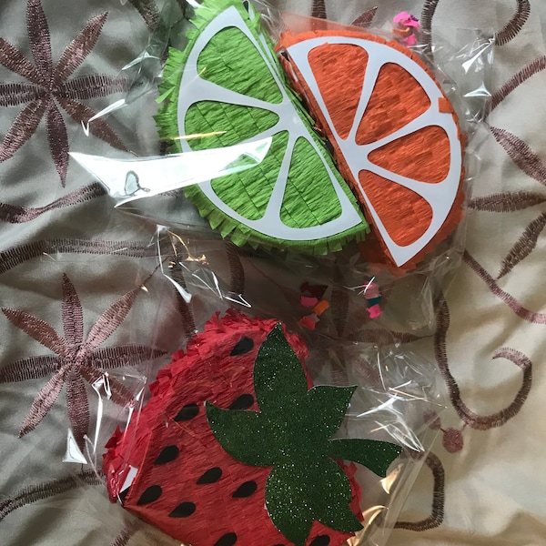 Colorful Mini Fruit Pinata Quinceañera Favors, Luau Party and Berry ...