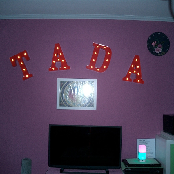 12" Metal WHITE/BLACK A-Z Marquee Letters Marquee Light Light up ...