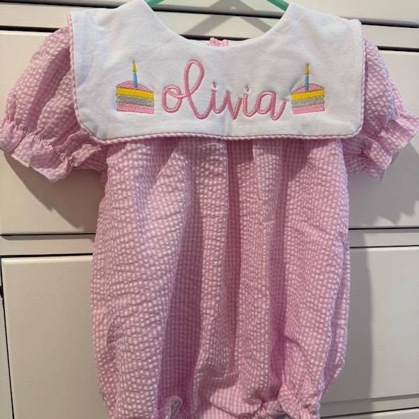 Baby Girl Monogrammed Bloomers/diaper Cover Gown and Burp Cloth Set ...