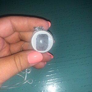 Fingerprint and Photo Necklace Custom Fingerprint Jewelry | Etsy