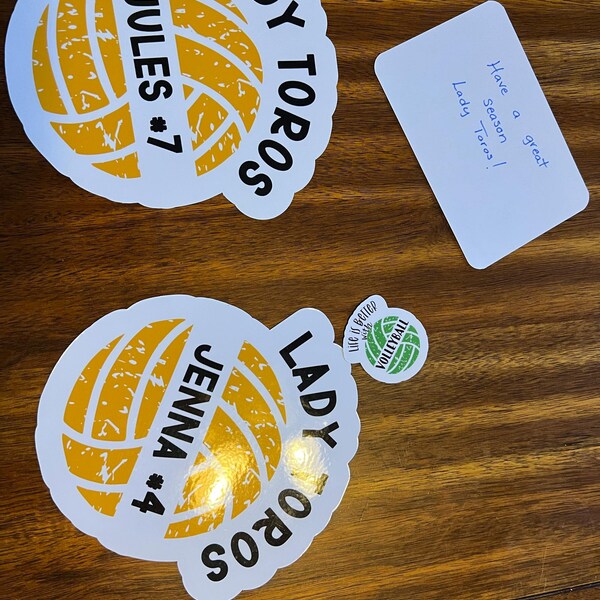 Personalized Volleyball Magnet for Locker or Sticker | Volleyball Team ...