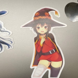 Megumin Vinyl Sticker From Konosuba Anime Stickers Laptop | Etsy