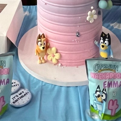 Straws Party Bluey Party Bingo Birthday Bluey Decoration - Etsy