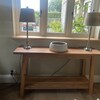 Solid Oak Console Table With Waney Edge Shelf Hallway Table Entryway Table Rustic Table ...