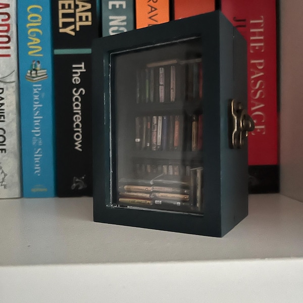Vintage Pocket Edition Anxiety Bookcase, Customizable Mini Bookshelf ...