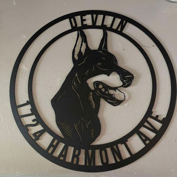 Metal Doberman Pinscher Sign, Doberman Sign, Doberman Dog Sign ...