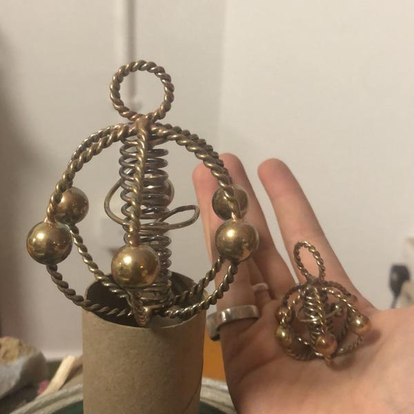 1/2 Golden Fire Cubit Medium 12 Gauge Copper Tensor Ring - Etsy