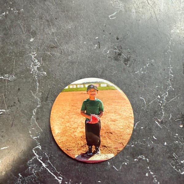 FOOTBALL Custom Photo Button-3 1/2 Inch Pin Back Button-personalized ...