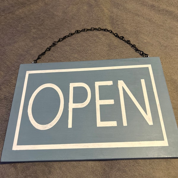 Modern Open Business Sign, Open Sign, Closed Sign, Custom Sign, Wood ...