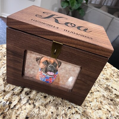 Personalized Pet Memory Box / Urn With Name and Quote or Poem - Etsy