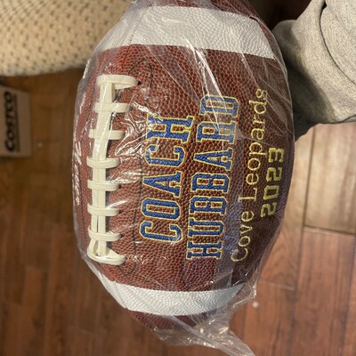 Coaches Gift//custom Personalized Embroidered Football // Football Gift ...