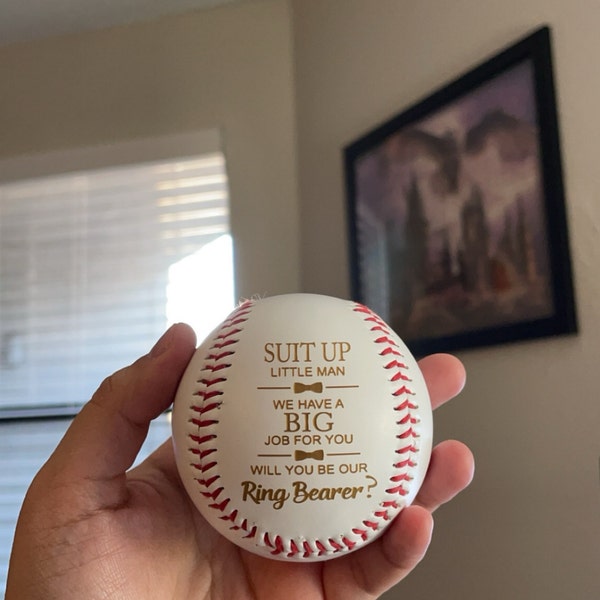 Ring Bearer Proposal Baseball, Ring Bearer Gift, Usher Baseball, Usher ...