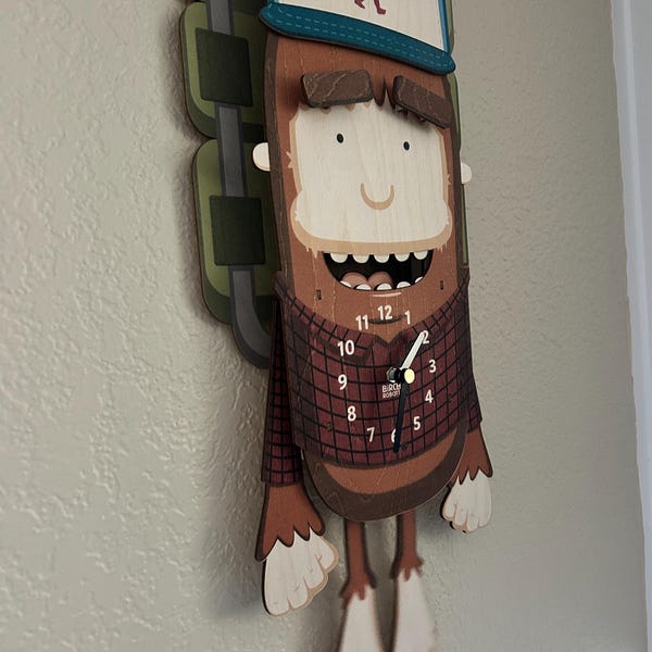 Bigfoot Pendulum Clock | Sasquatch Clock | Kids Clock | Bigfoot Lover ...